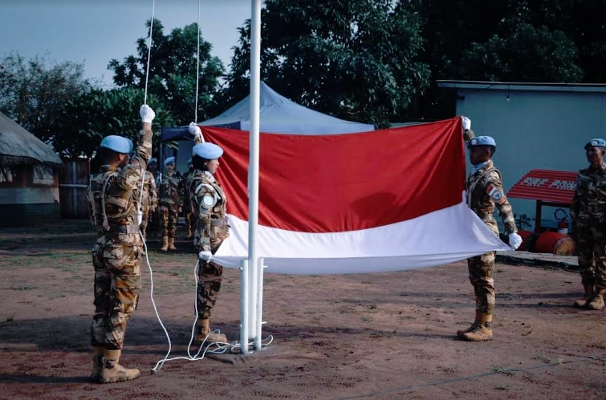 Pasukan Perdamaian Indonesia Gelar Upacara Peringatan HUT Kemerdekaan RI ke-79 di Benua Afrika ...